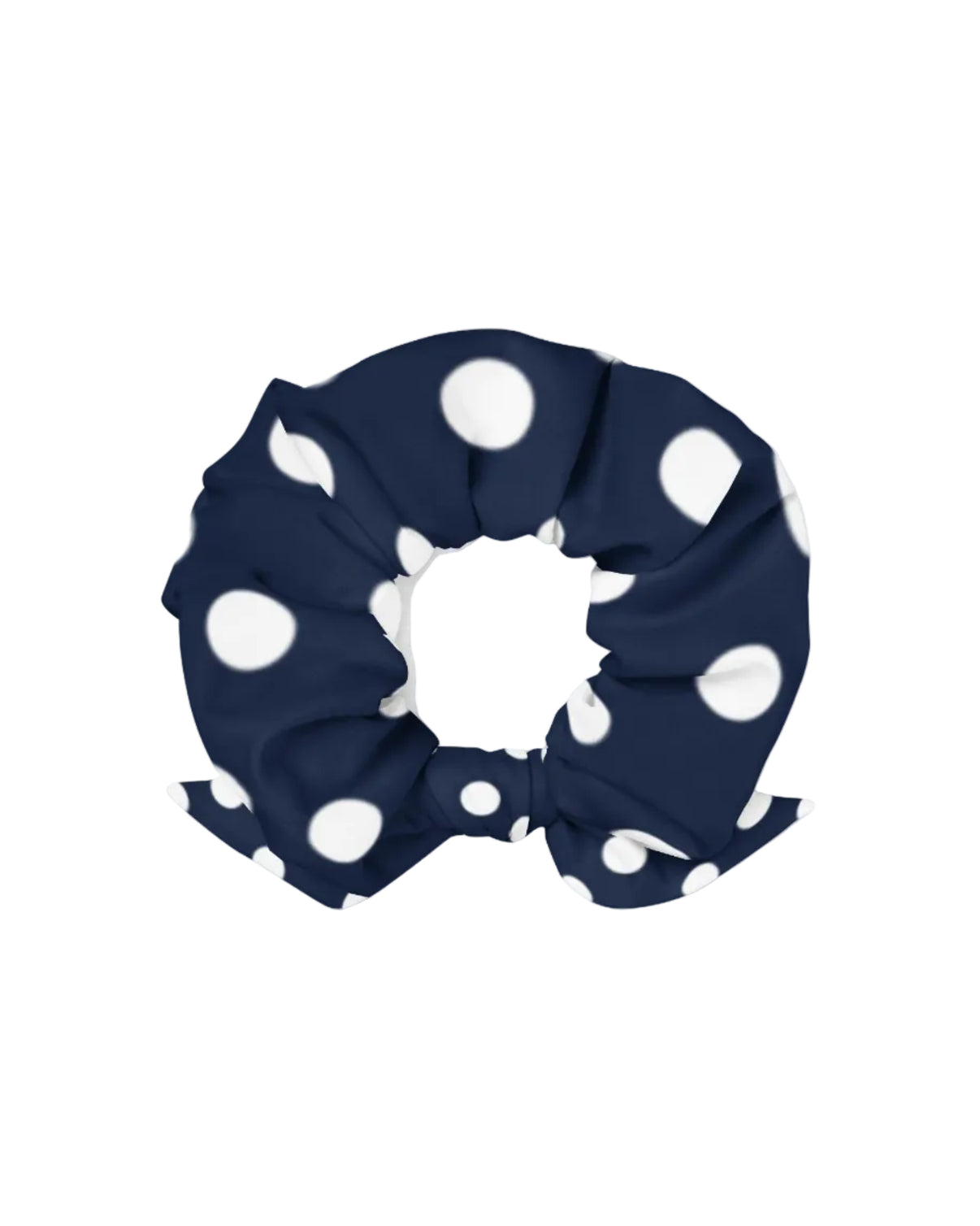 Navy Blue Scrunchie with White Dots – French-Inspired Hair Accessory ...